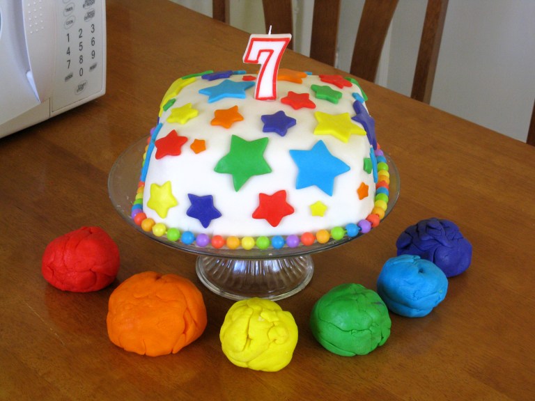 The Beautiful Rainbow Fondant Cake and Rainbow Birthday Party! | Live ...